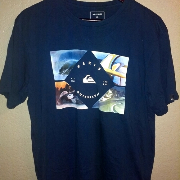 Quiksilver | Shirts | Quicksilver Navy Blue Large Tshirt | Poshmark